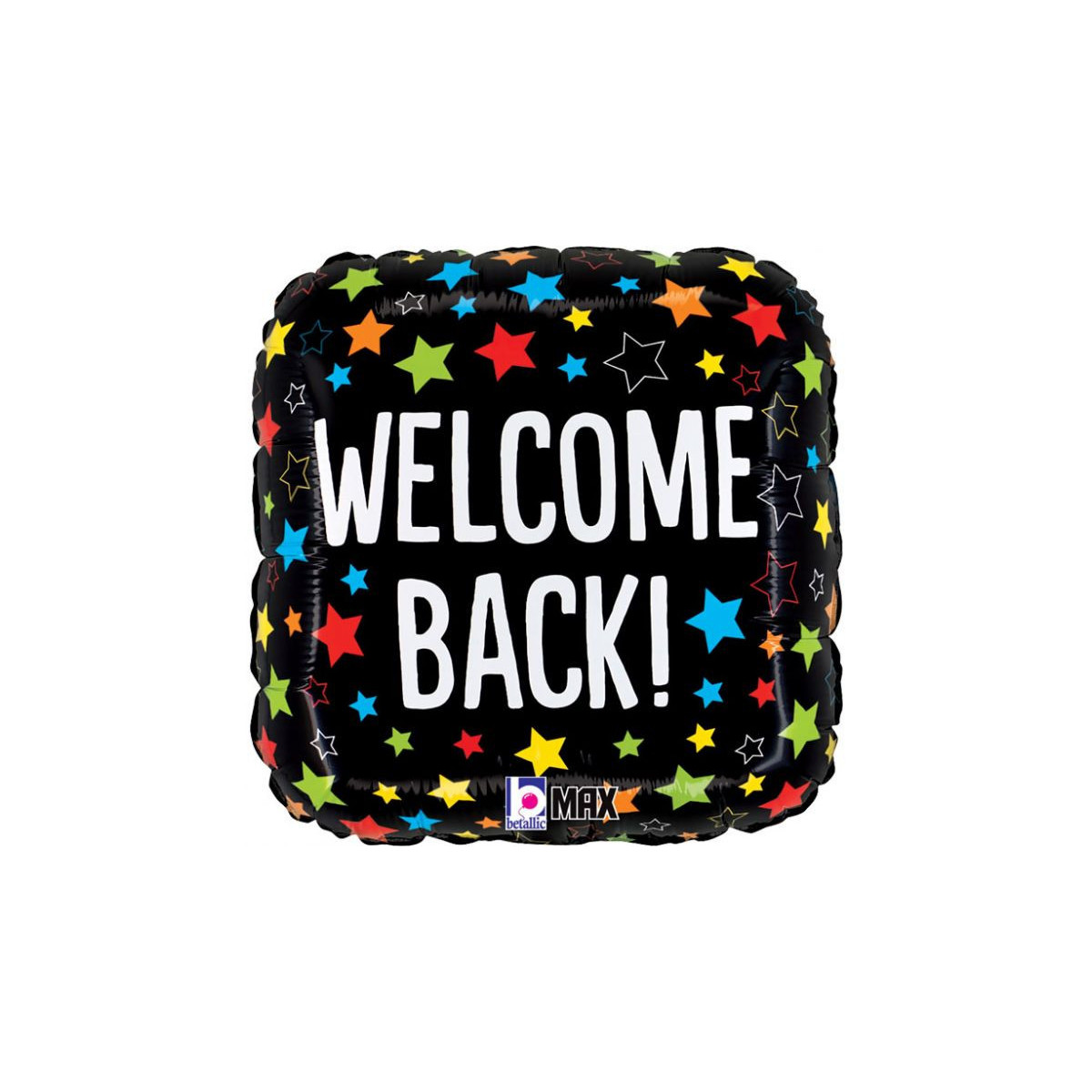 Welcome Back Square Foil Balloon - Inflated