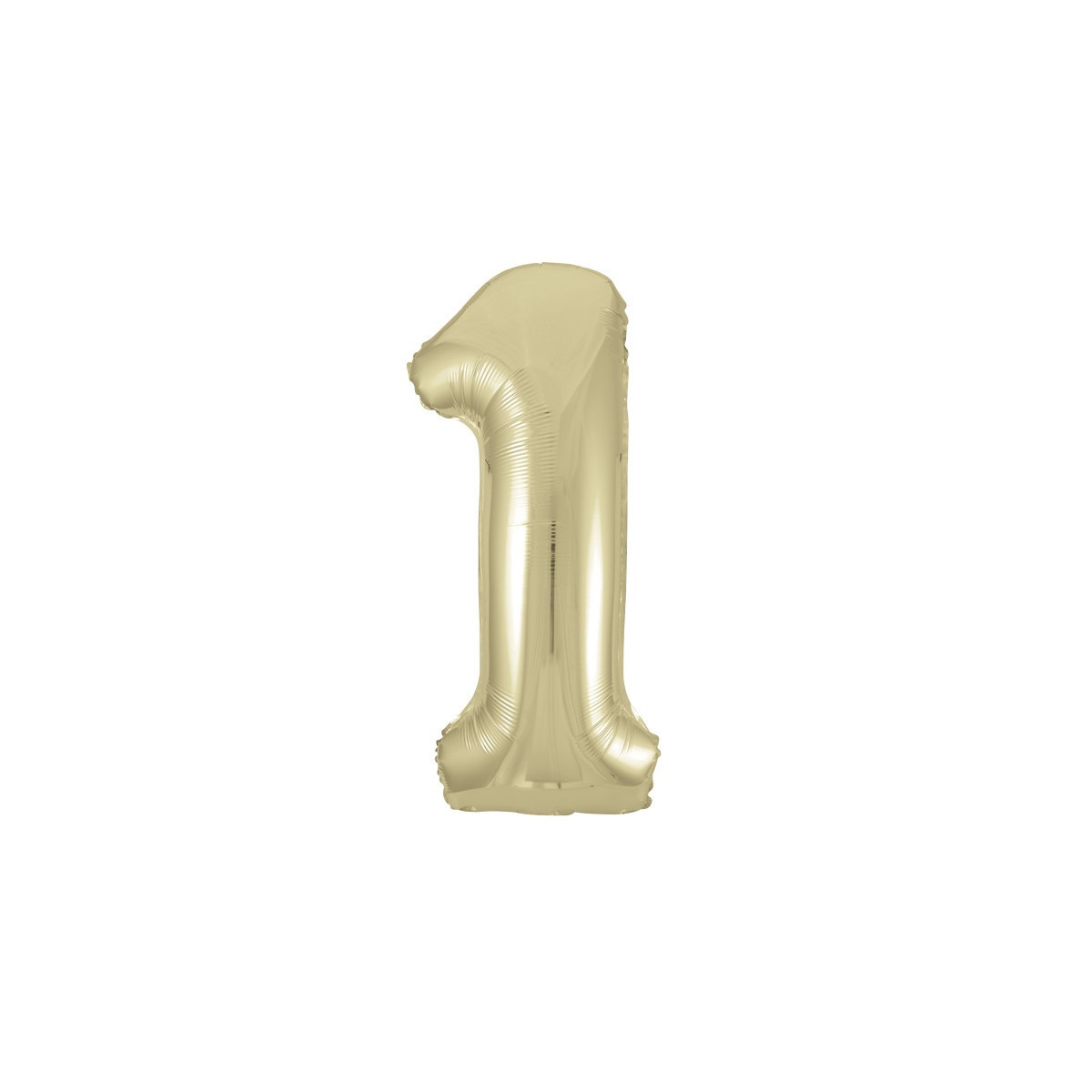 White Gold Giant Number Supershape Foil Balloons - Numbers 0 - 9 - Inflated